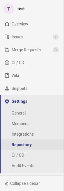 Protected tags · Project · User · Help · GitLab